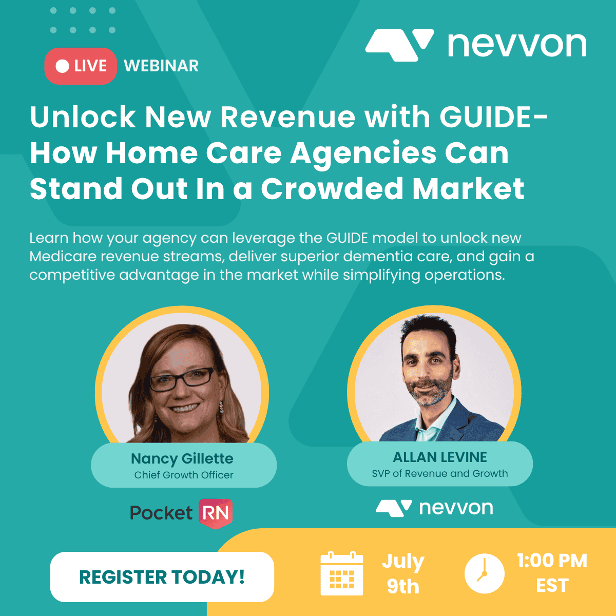 Nevvon Webinars Topics: Retention | Recruitment | EVV | GUIDE